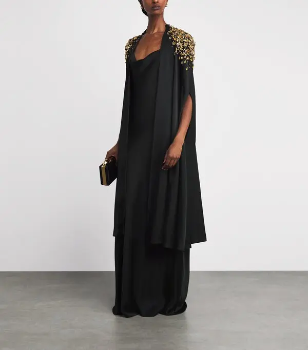 Jenny Packham Embellished Alona Cape