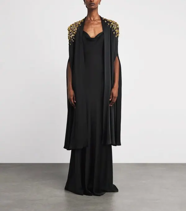 Jenny Packham Embellished Alona Cape