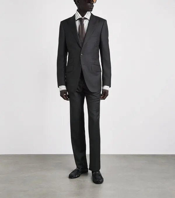 TOM FORD Wool Check O’connor 2-piece Suit - Grey