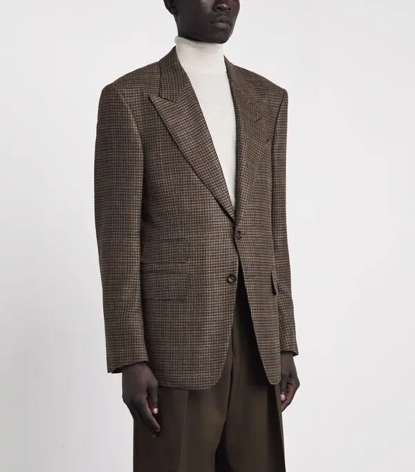 TOM FORD Wool-blend Houndstooth Shelton Blazer