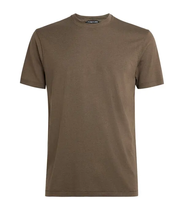 TOM FORD Lyocell-cotton T-shirt - Green