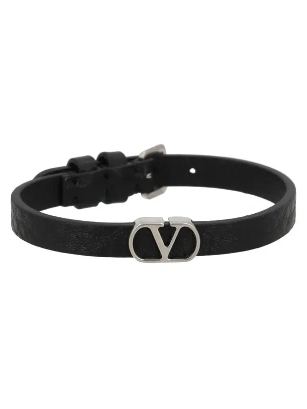 Valentino Garavani Bracciale "vlogo Signature" In Pelle - Black