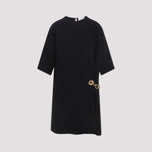 Celine Viscose Midi Dress - Black
