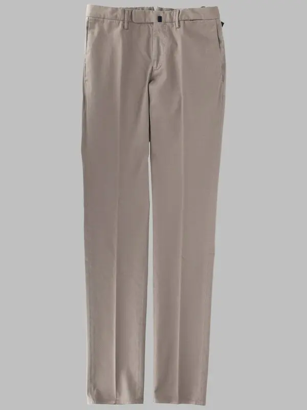 Incotex Tailored Cotton & Elastane Trousers - Dove