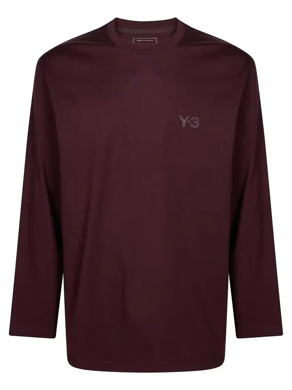 Y3 Long Sleeve Cotton T-shirt - Rosso