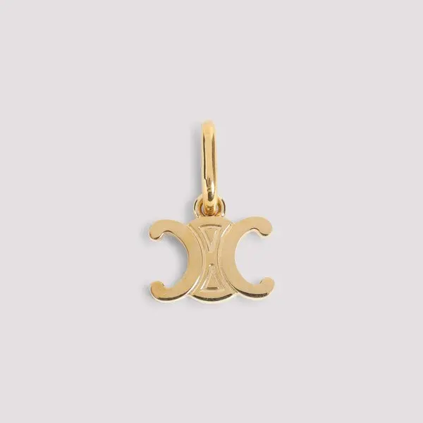 Celine Mini Triomphe Charm Necklace - Metallic