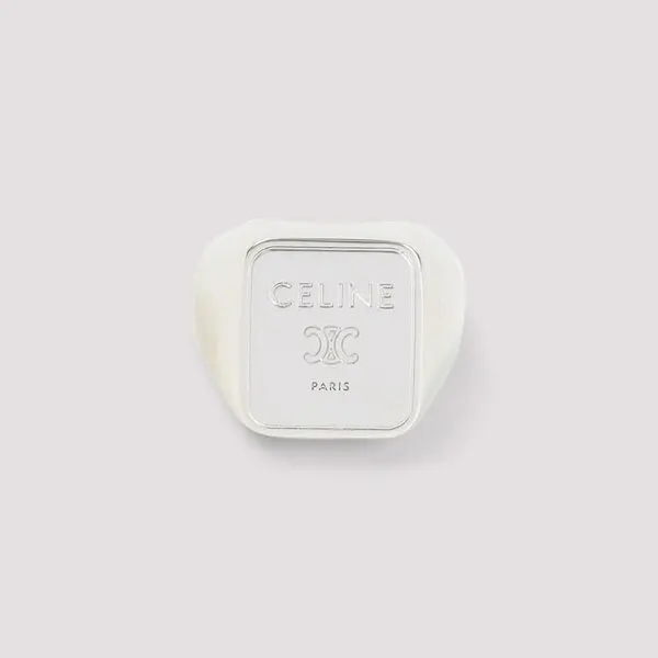 Celine Square Signet Ring - Metallic