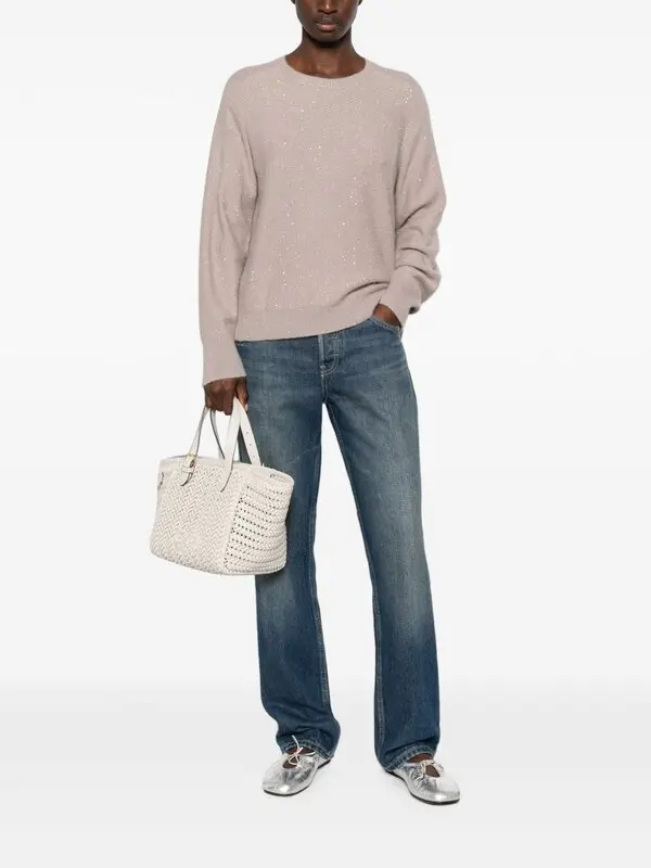 Fabiana Filippi Wool And Silk Blend Sweater With Sequin Embellishment