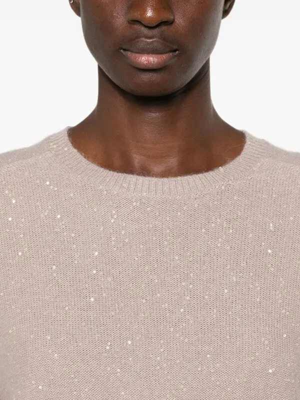 Fabiana Filippi Wool And Silk Blend Sweater With Sequin Embellishment