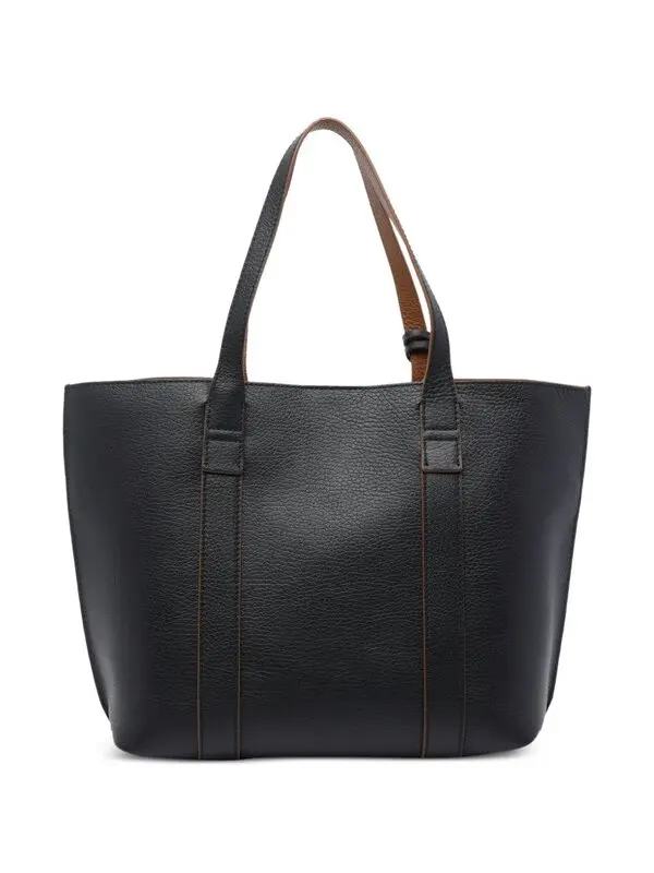 Hogan Script Small Leather Tote Bag - Brown