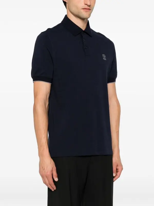 Brunello Cucinelli Logo Cotton Polo Shirt