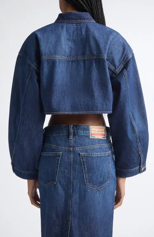 DIESEL® De-malley Cropped Jacket With Embroidered Logo