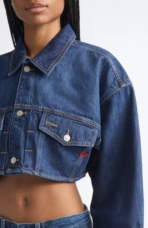 DIESEL® De-malley Cropped Jacket With Embroidered Logo