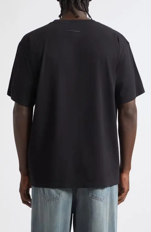 MAISON MARGIELA Overdyed Logo Graphic T-shirt - Black