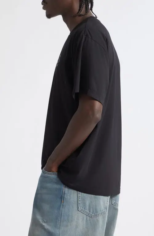MAISON MARGIELA Overdyed Logo Graphic T-shirt - Black