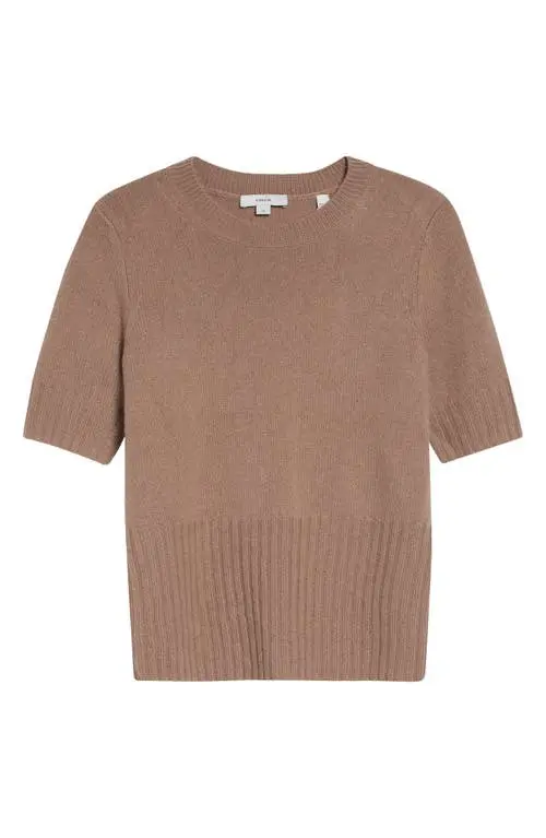 Vince High Rib Trim Wool & Cashmere Sweater - Toffee