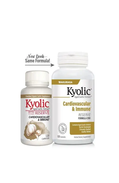 KYOLIC Aged Garlic Extract Formula 200, Cardiovascular & Immune, Reserve