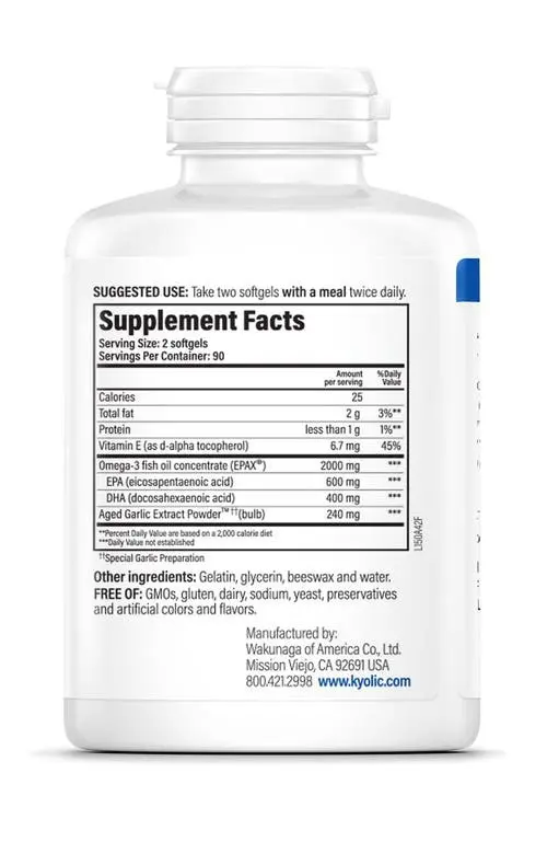 KYOLIC Aged Garlic Extract Formula 150, Cholesterol & Circulation Health