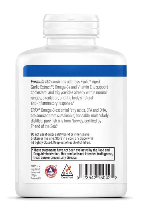 KYOLIC Aged Garlic Extract Formula 150, Cholesterol & Circulation Health
