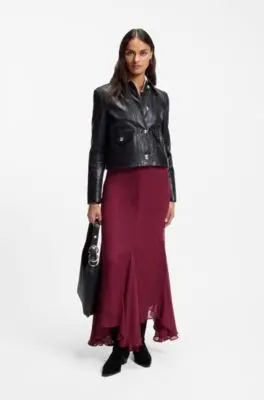 BOSS Midi Skirt With Asymmetric Hemline