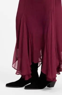 BOSS Midi Skirt With Asymmetric Hemline