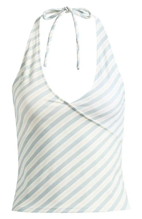 PACSUN Camilla Knit Halter Neck Top - Stripe