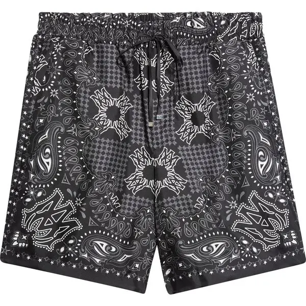 Amiri Ma Check Silk Shorts