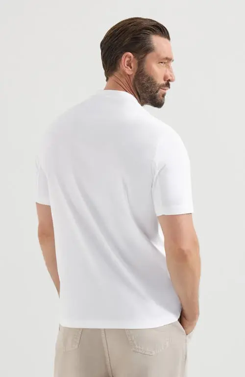 Brunello Cucinelli Cotton Jersey V-neck T-shirt - White