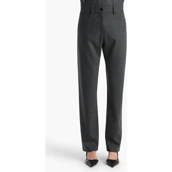 Khaite Callum Tapered Wool Pants - Storm