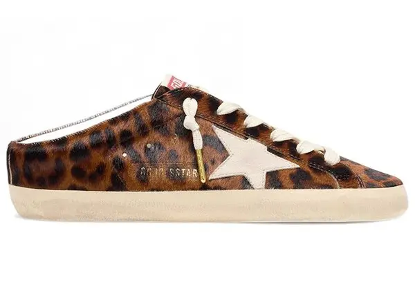 GOLDEN GOOSE Superstar Sabot Brown Leopard Cream