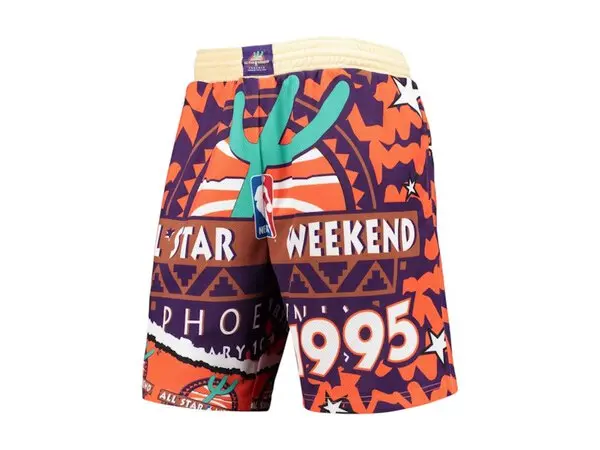 Mitchell & Ness X Hardwood Classics 1995 Allstar Weekend Jumbotron 2.0 Mesh Shorts - Orange