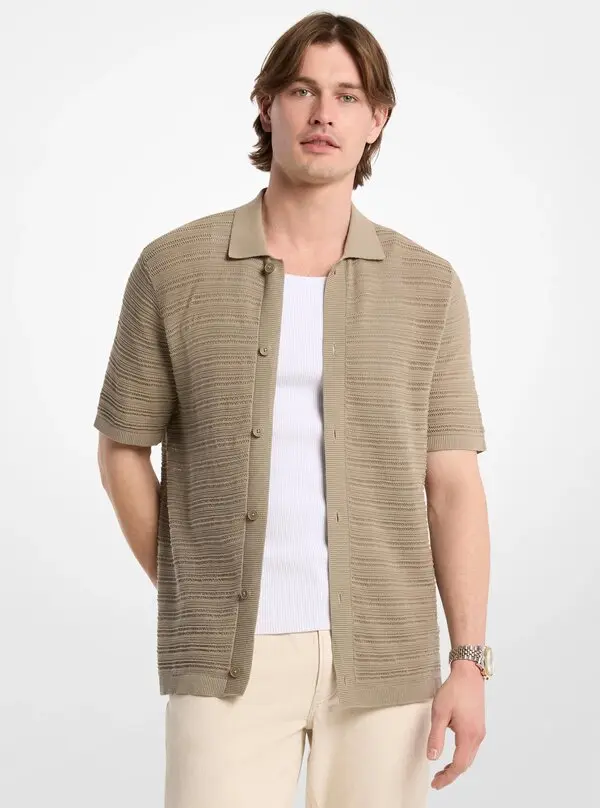Michael Kors Open-stitch Cotton Shirt In Size By