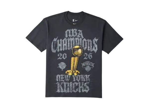Nike New York Knicks 2026 Nba Finals Champions Authentic On Court T-shirt - Grey