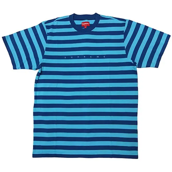 Supreme Bar Stripe Tee Shirt - Blue