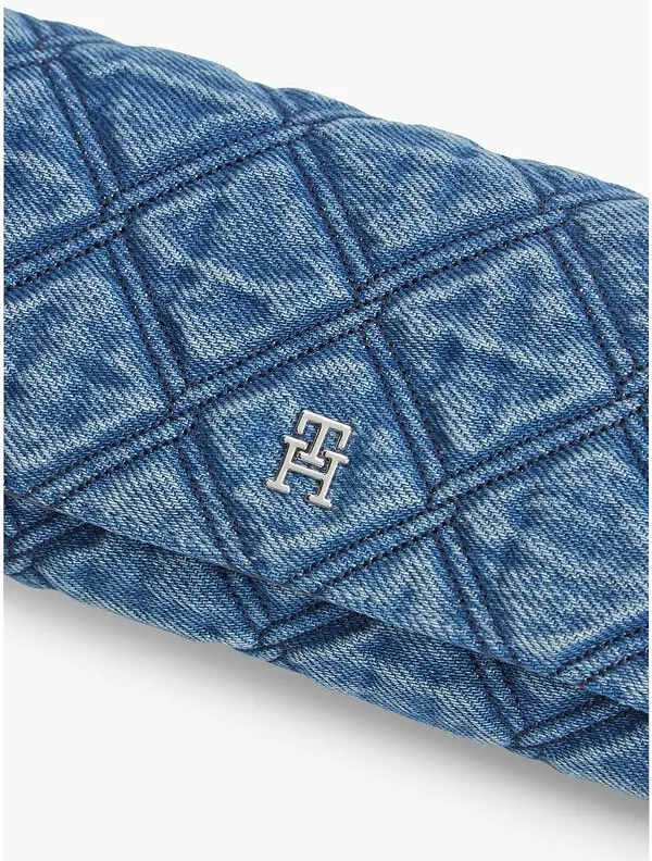 Tommy Hilfiger Quilted Chain Strap Flap Wallet