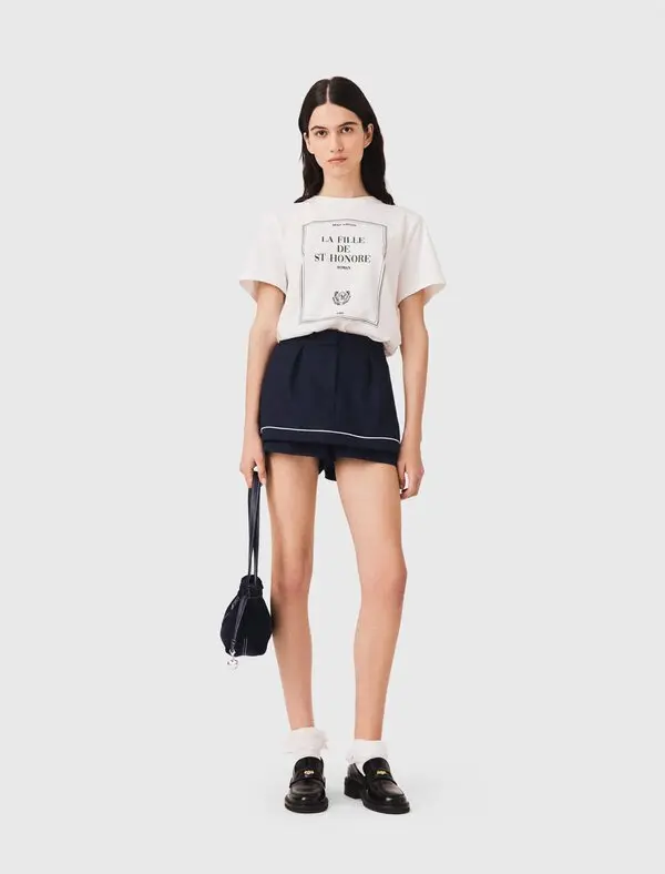 Maje Layered-effect Suit Shorts