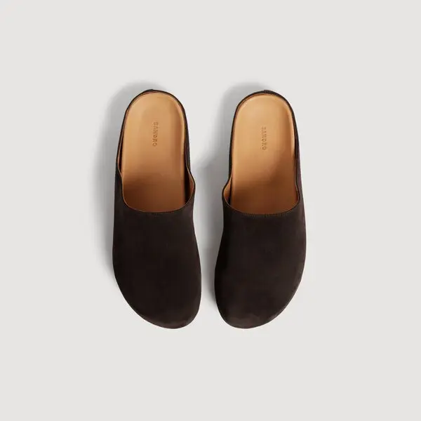 Sandro Split Leather Mules