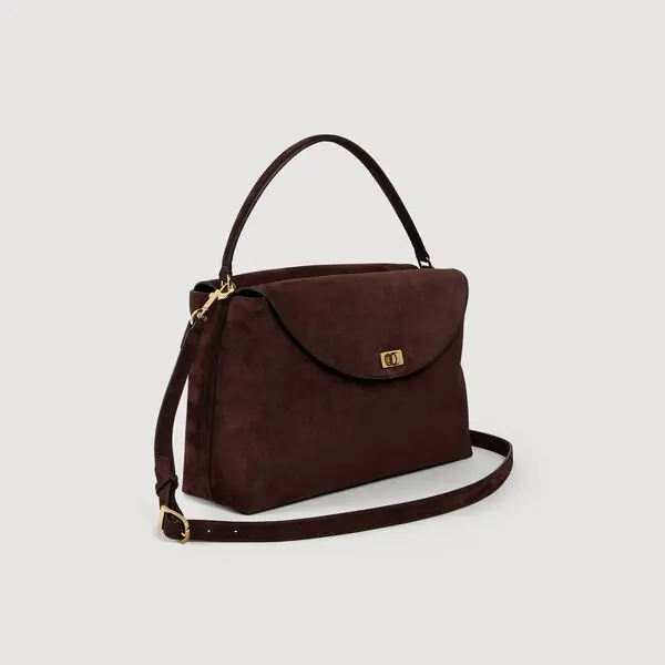 Sandro Le Grand Bazaar Suede Bag