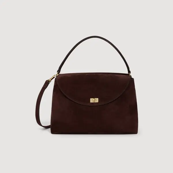 Sandro Le Grand Bazaar Suede Bag