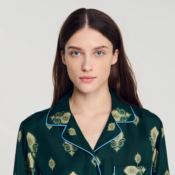 Sandro Paisley Print Pyjama Shirt