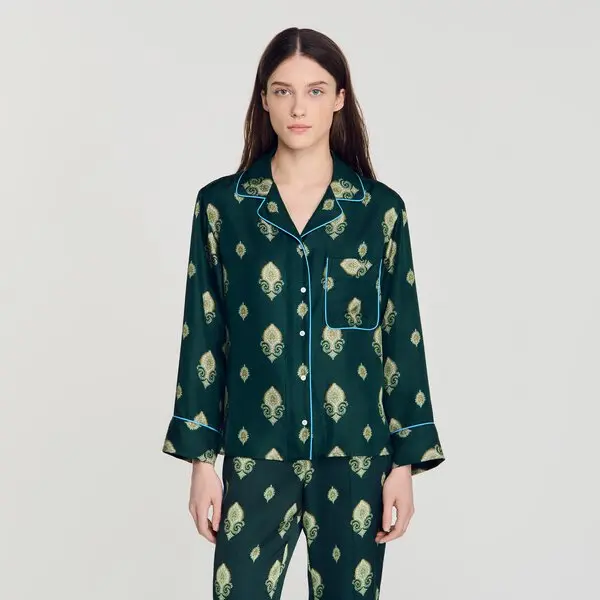 Sandro Paisley Print Pyjama Shirt