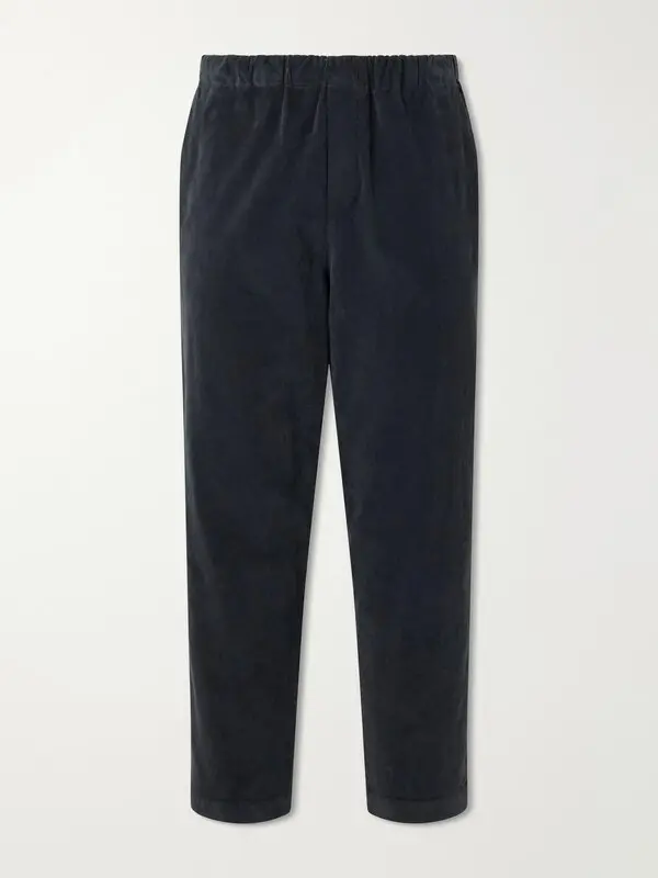 Barena Venezia Garment-dyed Stretch Cotton-moleskin Trousers