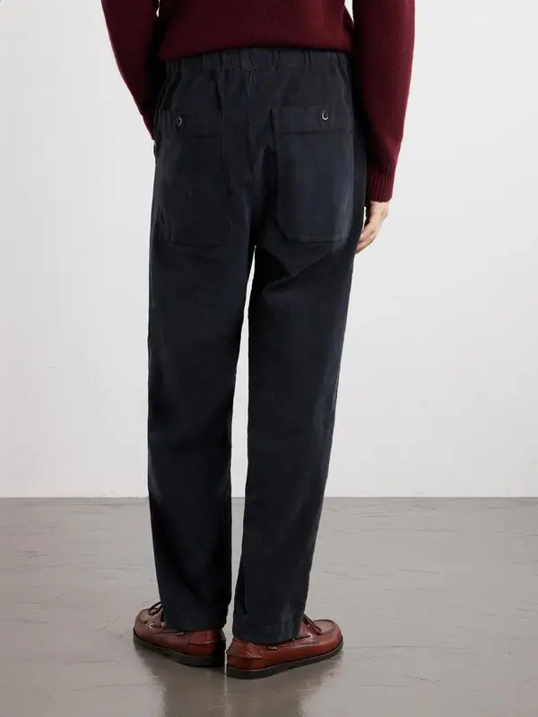 Barena Venezia Garment-dyed Stretch Cotton-moleskin Trousers