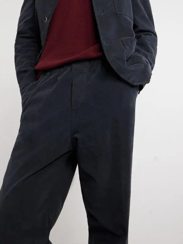 Barena Venezia Garment-dyed Stretch Cotton-moleskin Trousers