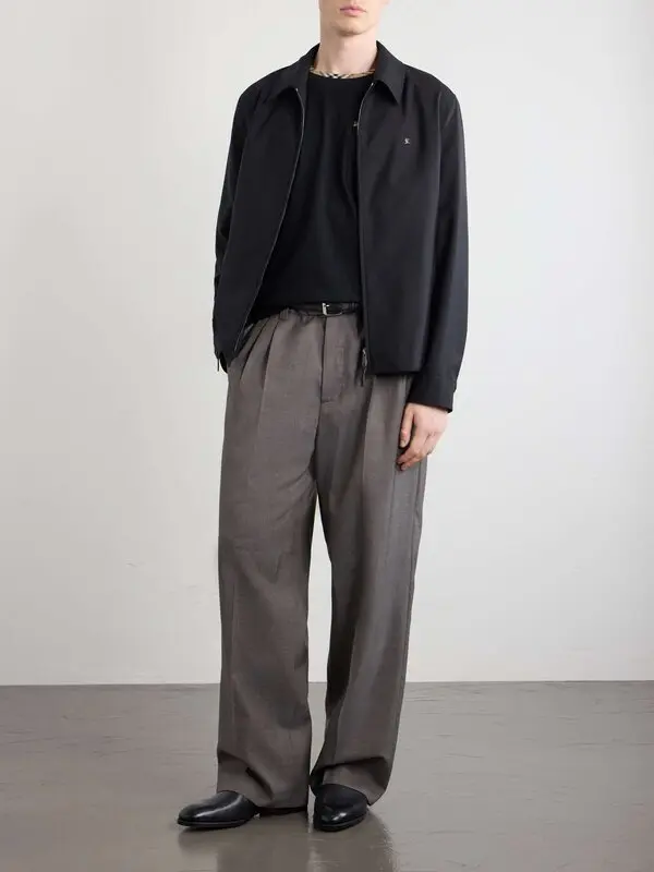 Burberry Logo-embroidered Checked Cotton-jersey T-shirt