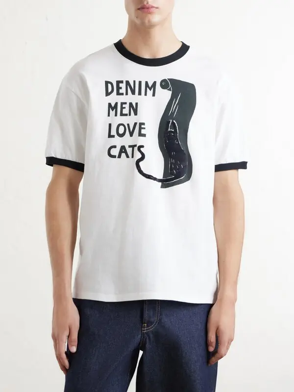 Kapital Embellished Printed Cotton-jersey T-shirt