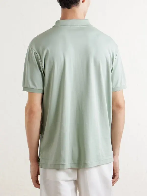 Polo Ralph Lauren Logo-embroidered Cotton-jersey Polo Shirt - Green