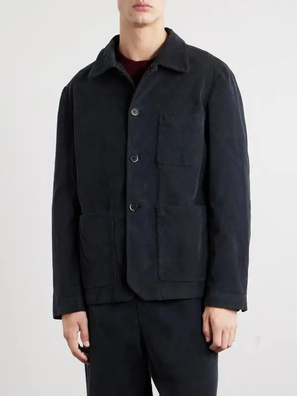 Barena Venezia Stretch-cotton Moleskin Overshirt - Blue
