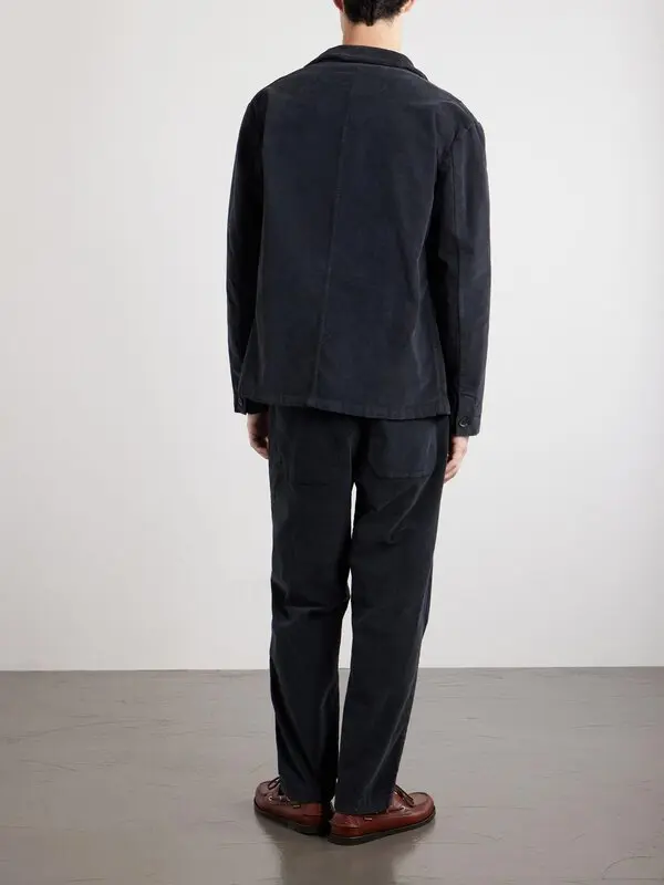 Barena Venezia Stretch-cotton Moleskin Overshirt - Blue