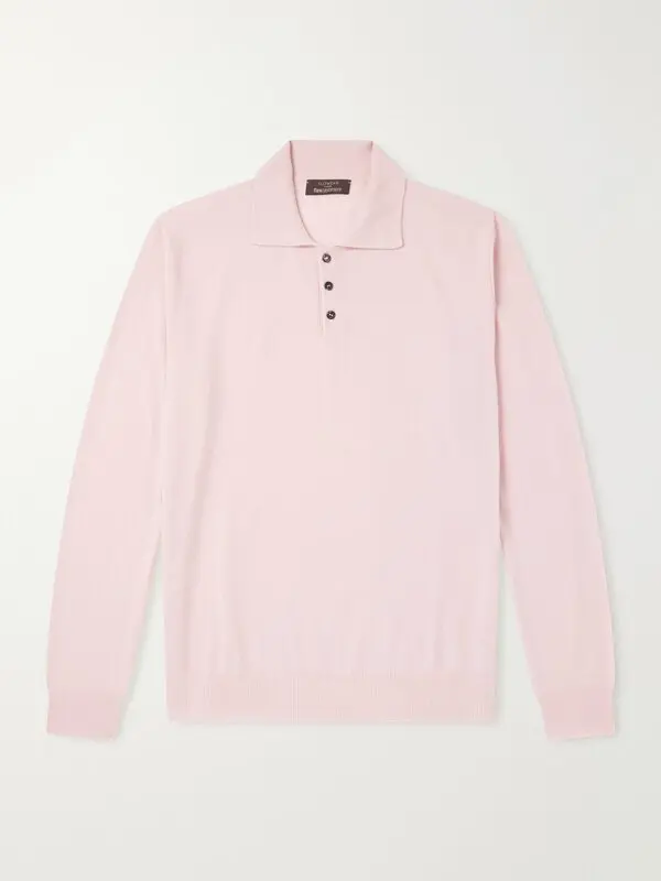 SLOWEAR Zanone Cashmere-blend Polo Sweater